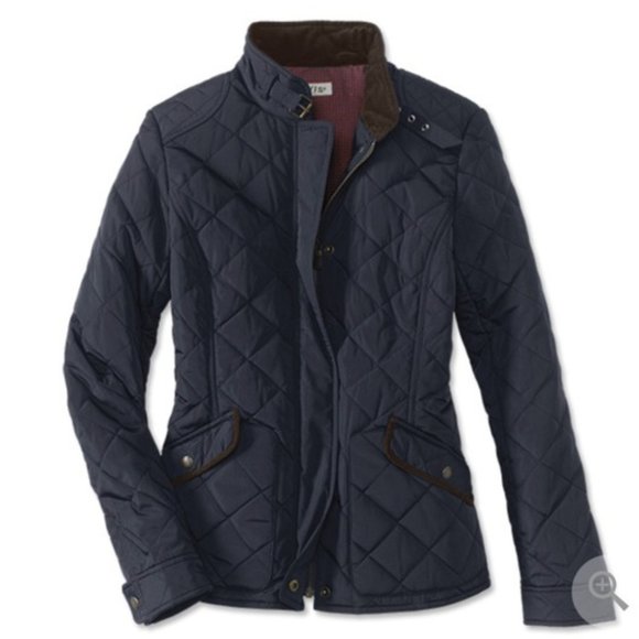 Orvis | Jackets & Coats | Orvis Navy Blue Quilted Riding Jacket | Poshmark